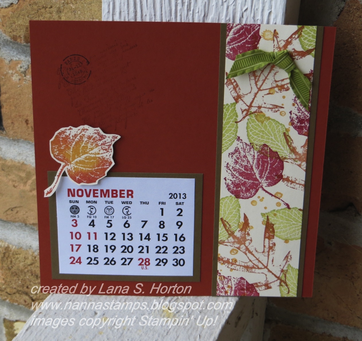 Stamping with Nanna: Wrapping up my 2013 Calendar