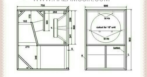 Desain skema box speaker mini scoop 18 inch - TIPS SOUND SYSTEM