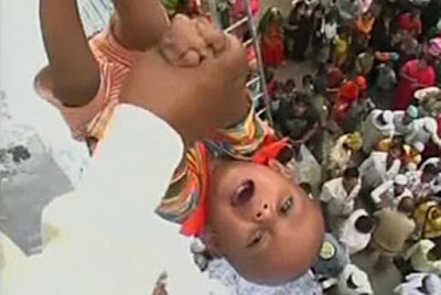 Tossing of babies from the roof top - appaling ritual : Karnataka!!