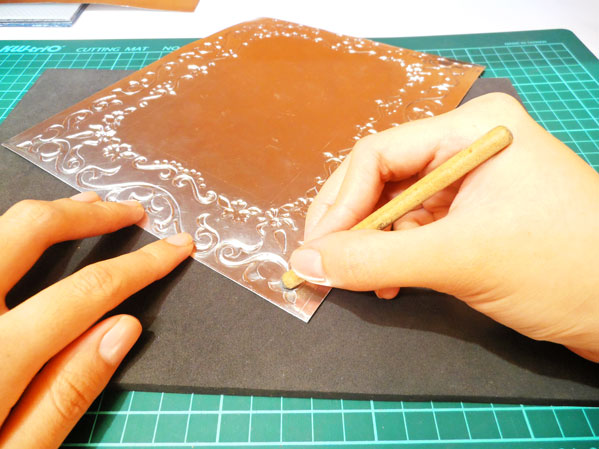 Como aplicar textura al repujado fácilmente | Aracelyasmine - Repujado ...