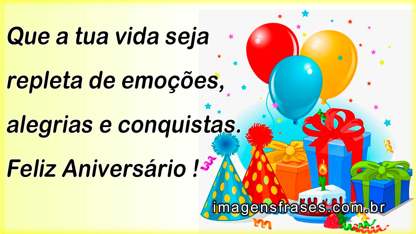 Frases de Feliz Aniversário Lindas - Frase Curta