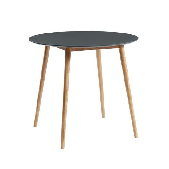 BABETTE Table à manger ronde de 2 à 4 personnes scandinave gris laqué ...