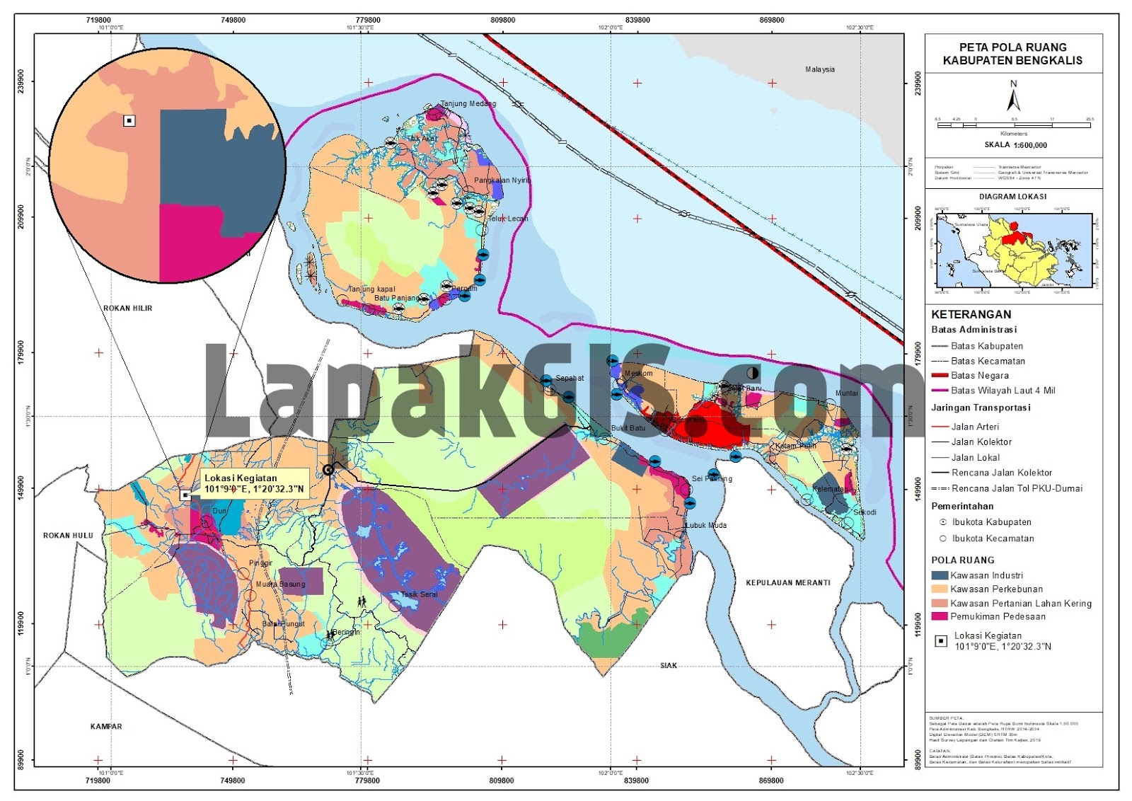 RTRW Pola Ruang Bengkalis untuk UKL-UPL AMDAL - Lapak GIS