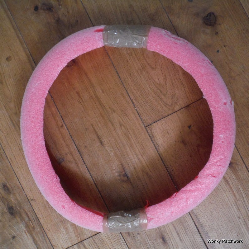 Wonky Patchwork: Spring Flower Wreath