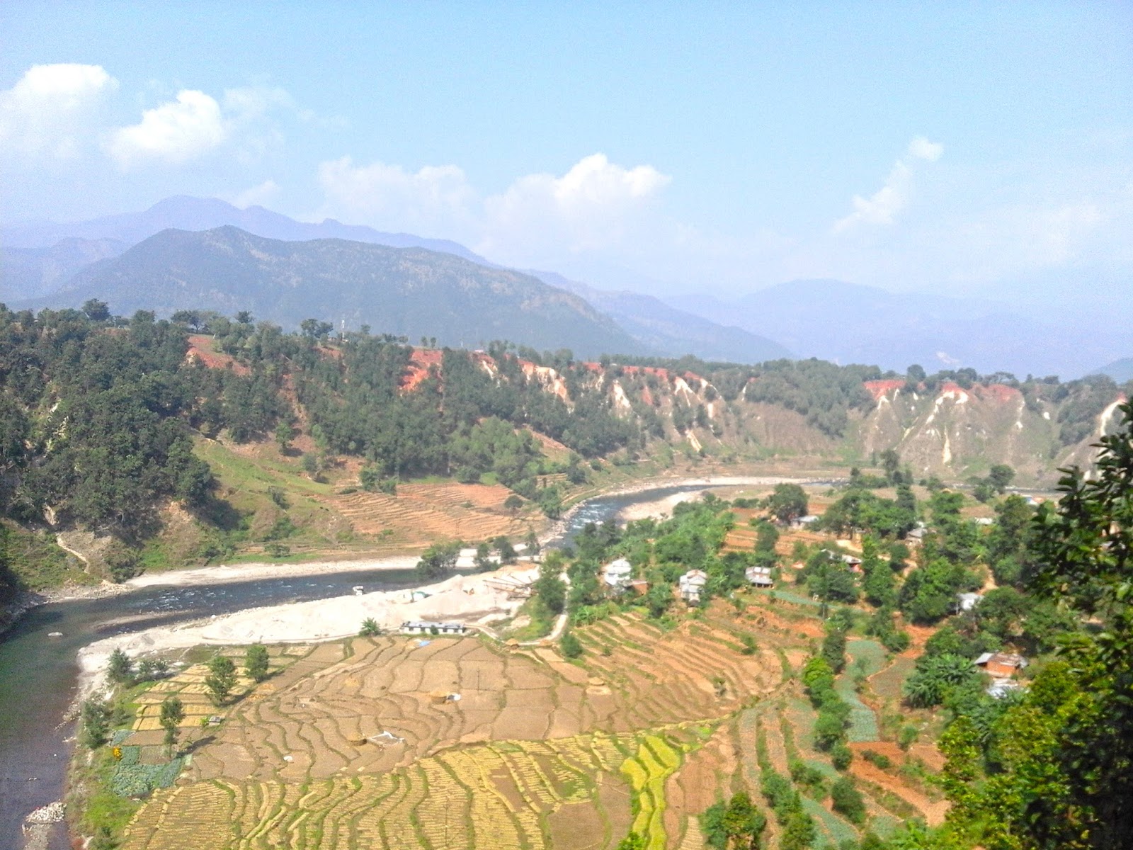 Tadi River Seen from Way to Bidur, Nuwakot