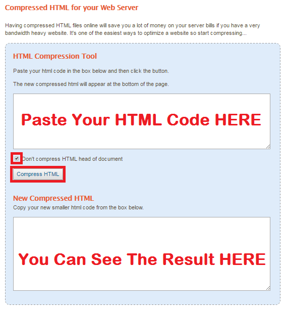 How To Compress HTML Code On Your Blog - infoBlog