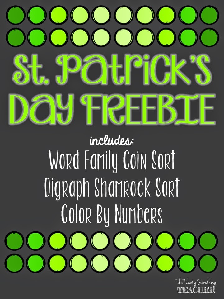 The Twenty Something Teacher: ST PATTYS DAY FREEBIE