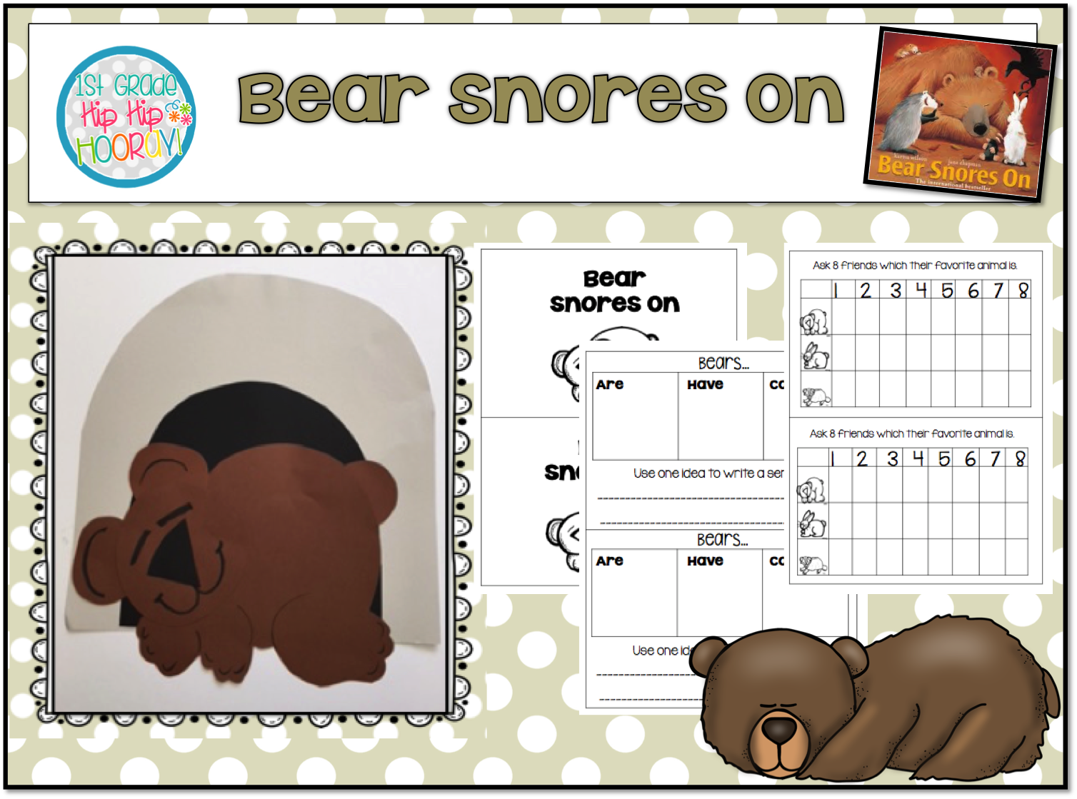 1st Grade Hip Hip Hooray!: Favorite Bear Stories for Fall and Winter