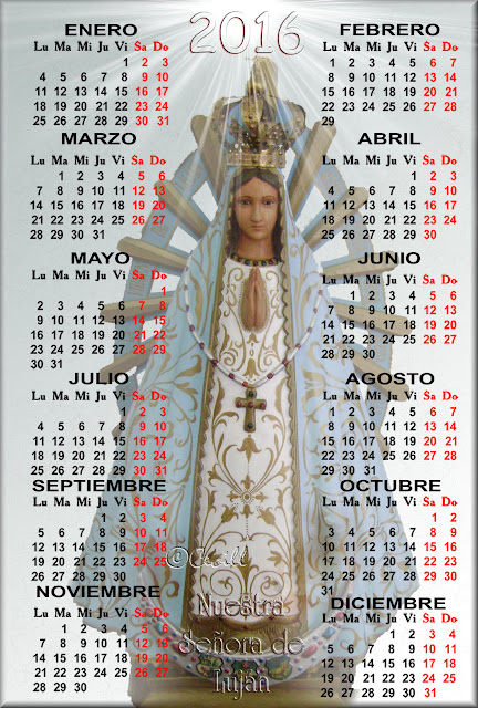 Vidas Santas: Calendario de Nuestra Señora de Luján, 2016