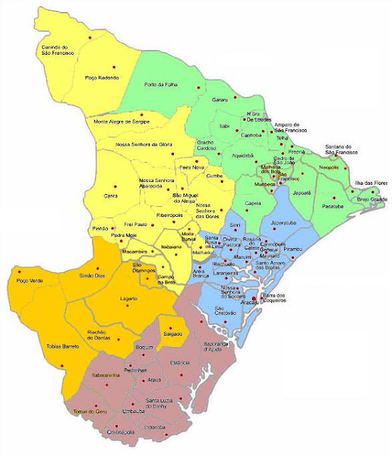 Blog Minha Terra é SERGIPE: Mapa Político do Estado de Sergipe