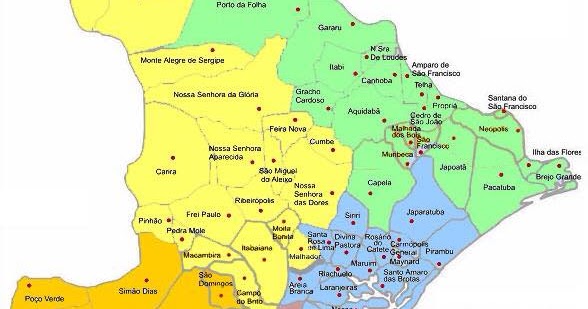 Blog Minha Terra é SERGIPE: Mapa Político do Estado de Sergipe