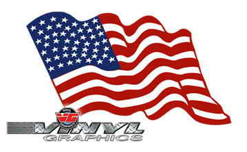 Waving American Flag Graphics Vinyl