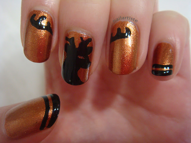 The Nail Artiste: King of the Forest with China Glaze Harvest Moon