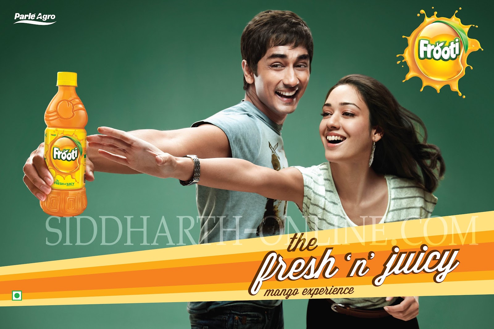 Siddharth Fanpage: Siddharth's Frooti Ad's
