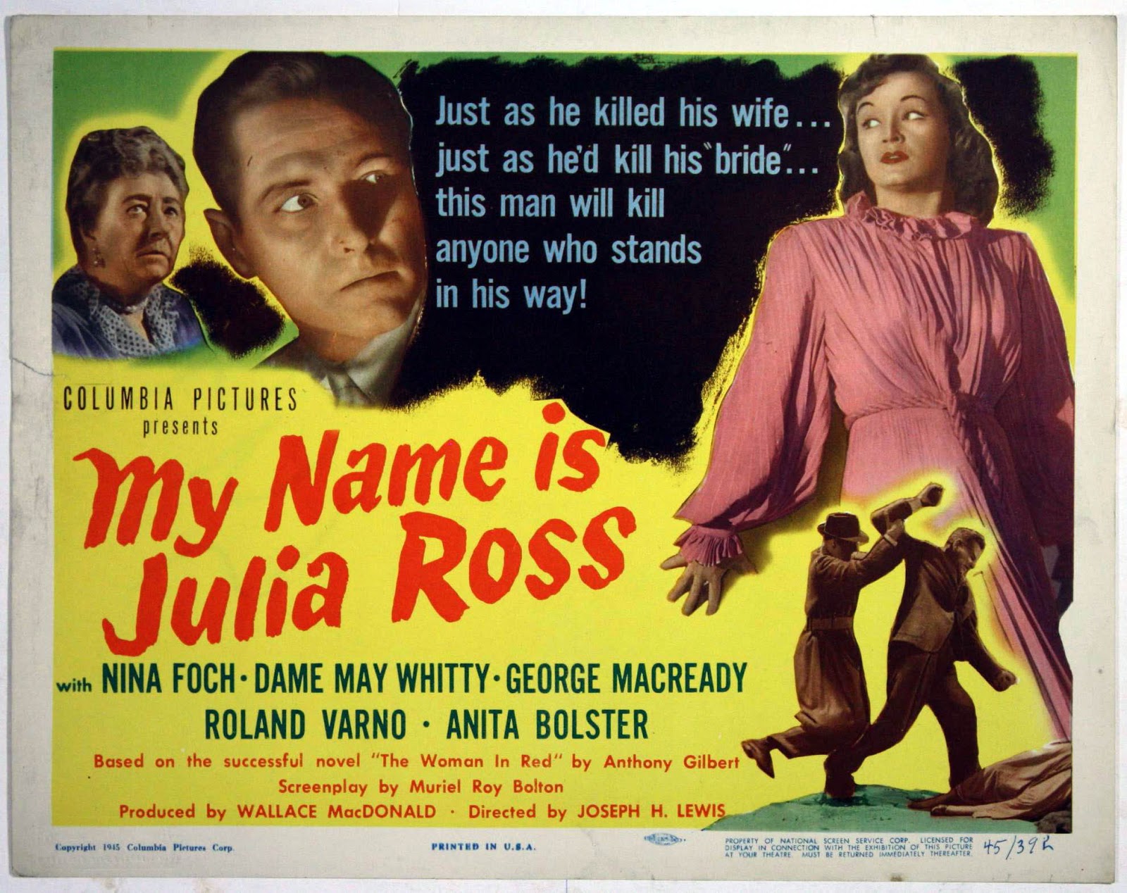 Film Noir Board: MY NAME IS JULIA ROSS (1945)