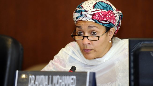 Amina mohammed at her daughter's wedding