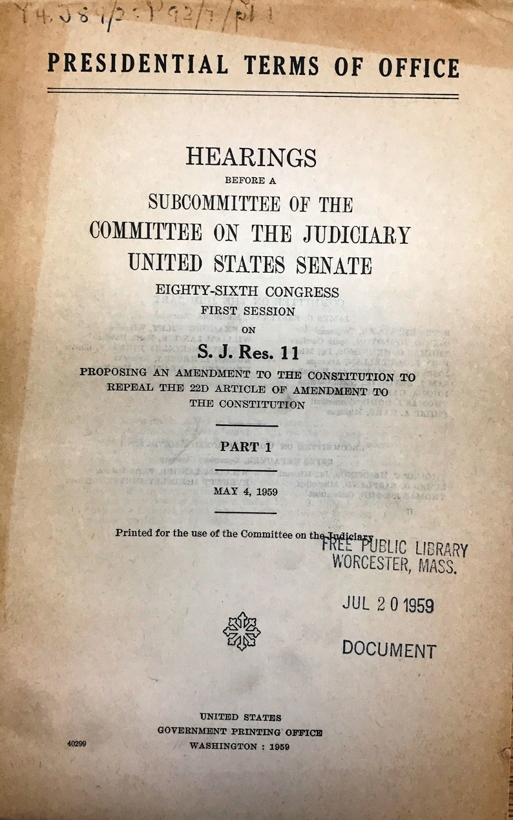 The Biblio Files by Reference @ WPL: On This Day in Government ...