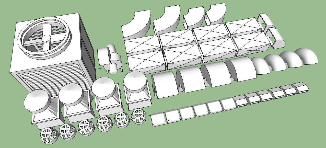 Nirvana Valley Model Railroad: Roof Details, 3d printed, Shapeways