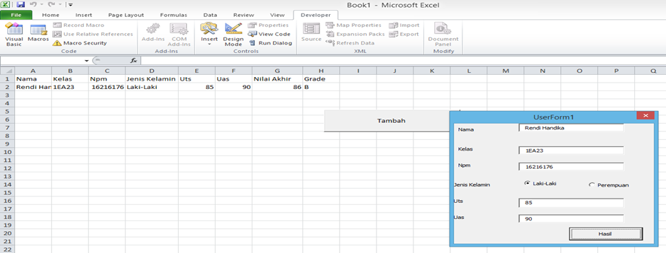 Cara Menggunakan Developer Dan VBA Pada Microsoft Excel - OPE-OPELAND