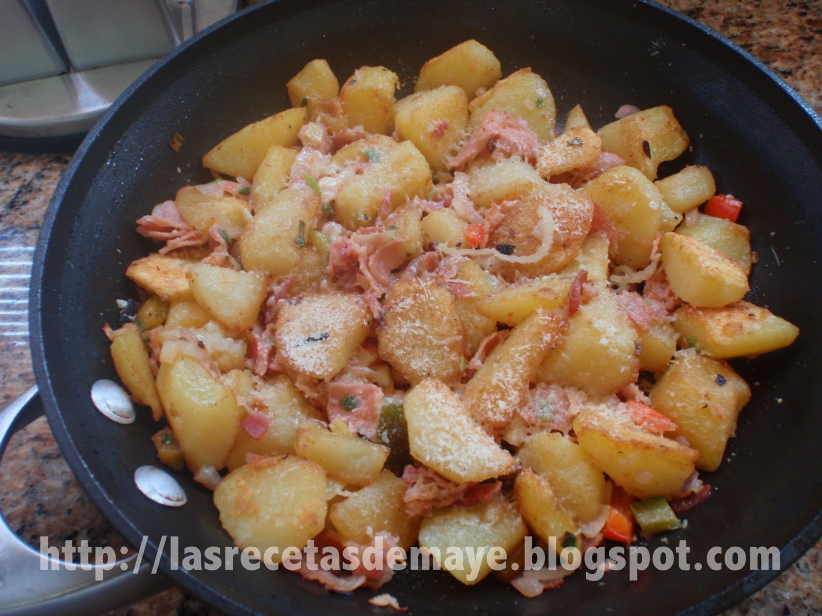 Las Recetas de Maye: Papas Salteadas con Tocineta.