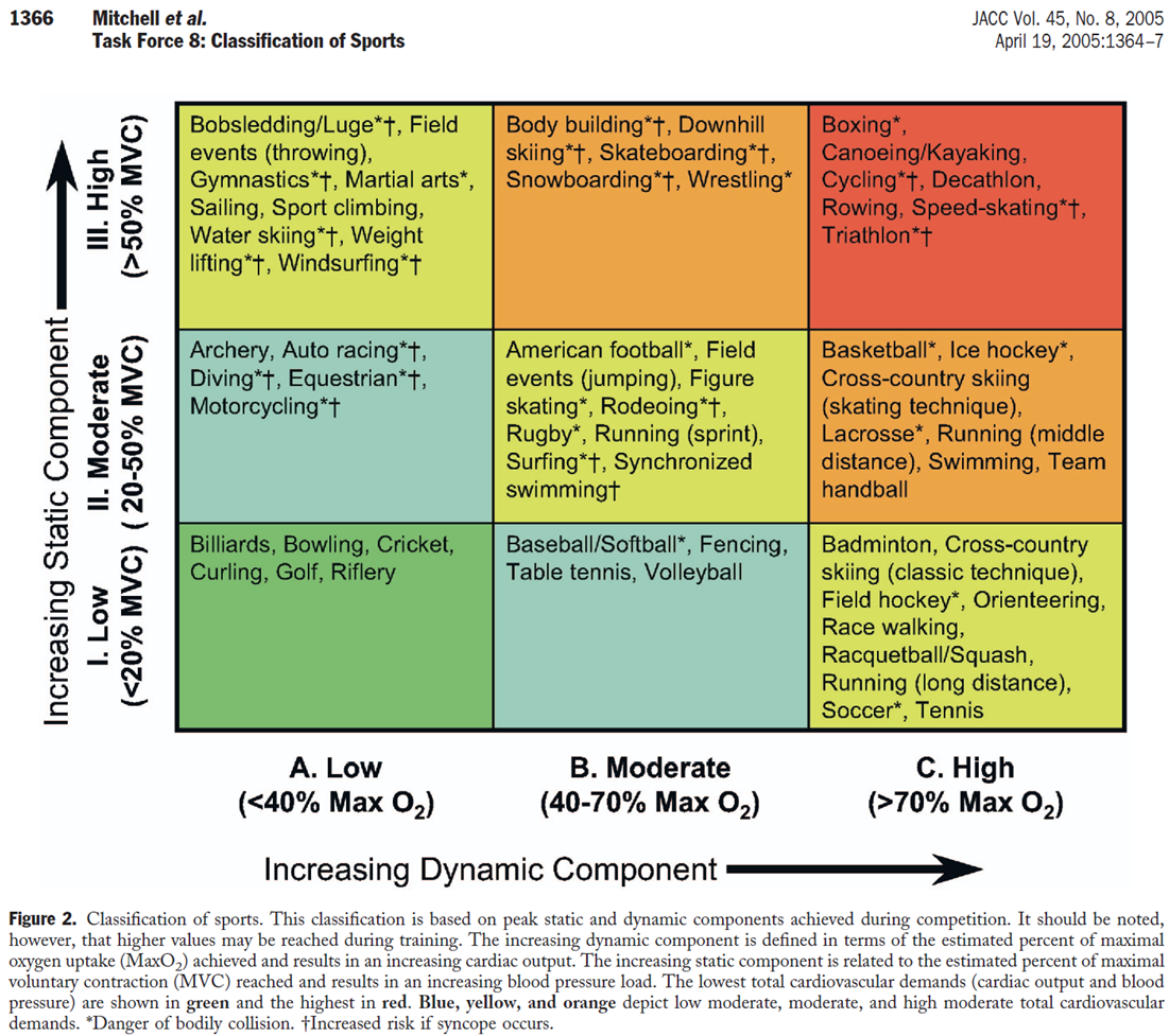 Pedi cardiology: Classification of Sports
