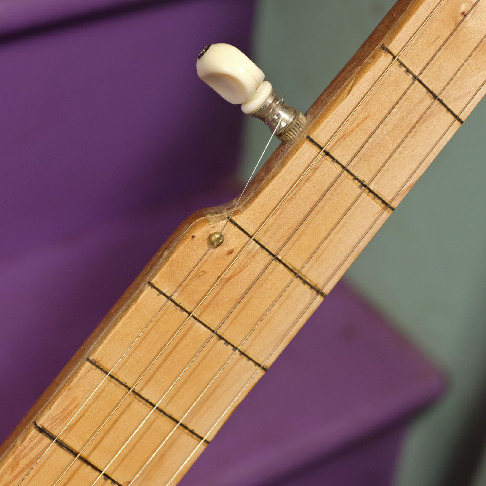 2000s Homemade "Box" Fretless Banjo