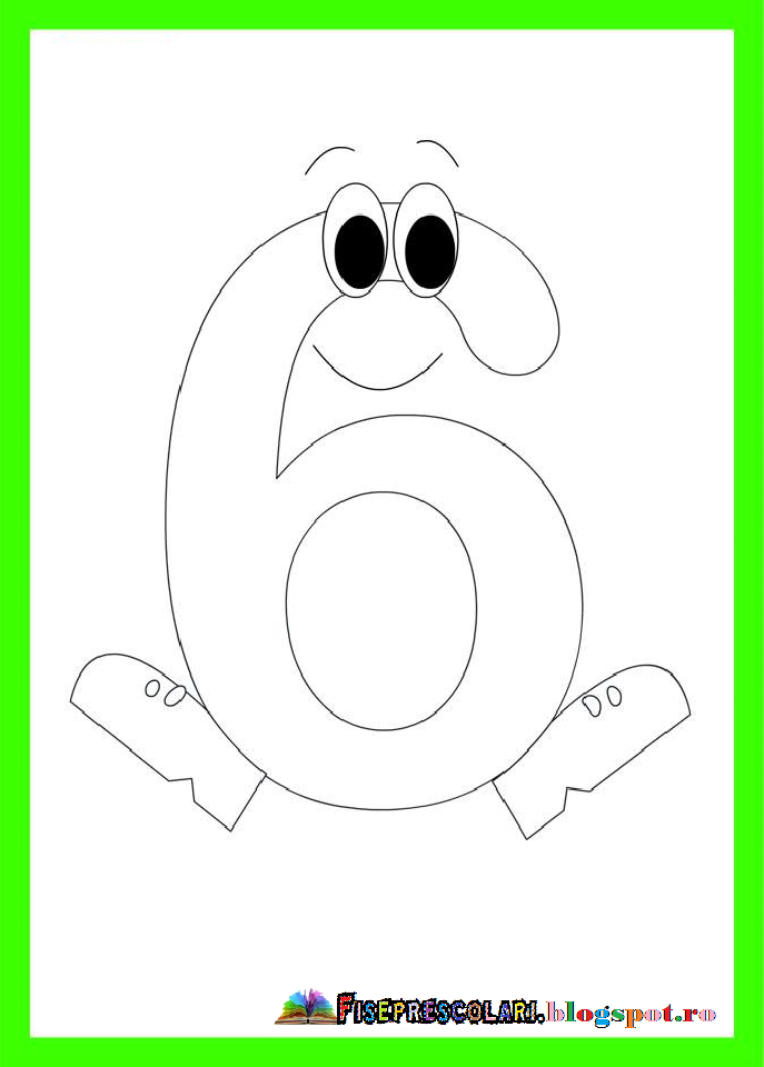 CIFRE de colorat pentru copii / Planse de colorat cu numerele de la 1 ...