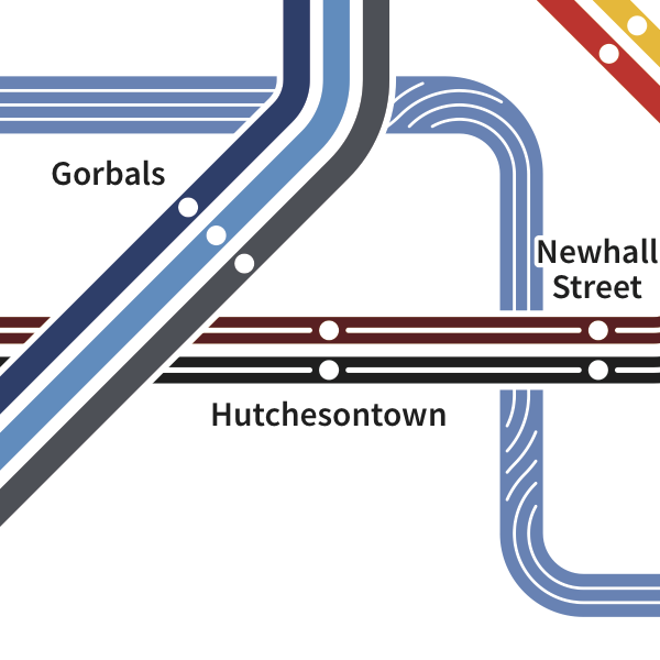 Angus Doyle Design: Glasgow Transport Map