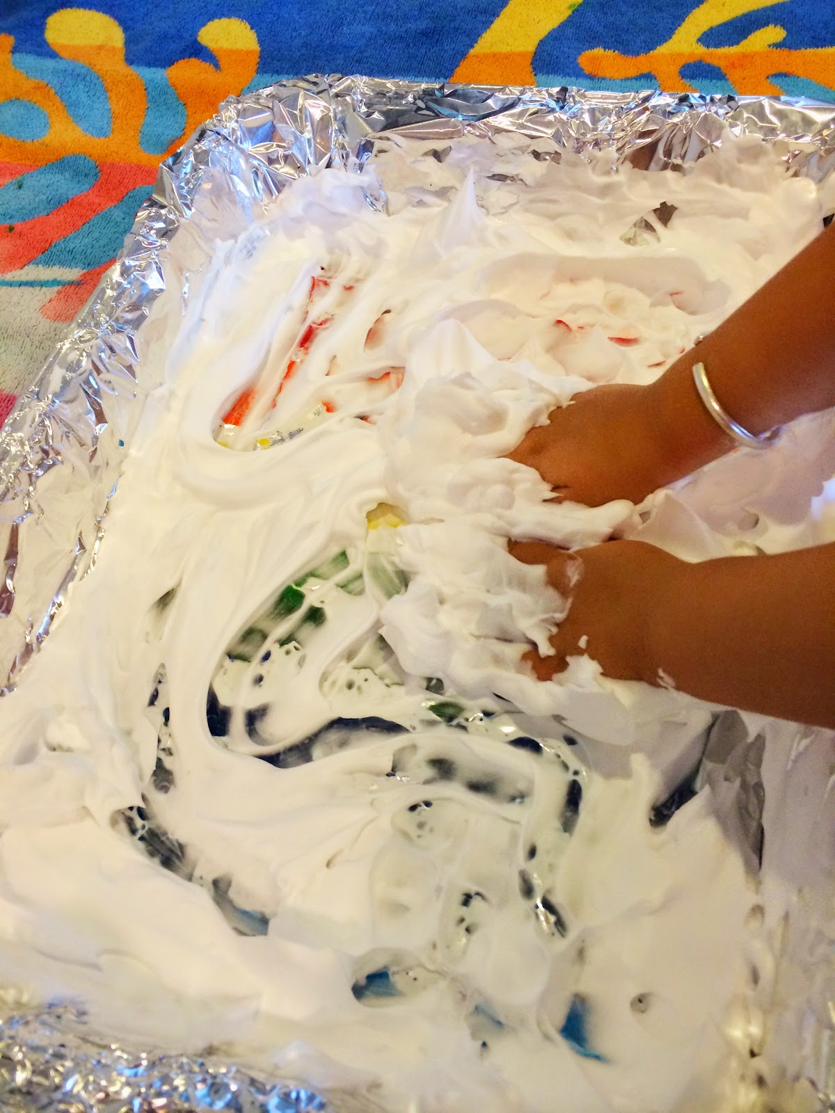 Our Beautifully Messy House : Rainbow-Shaving Cream Sensory Play