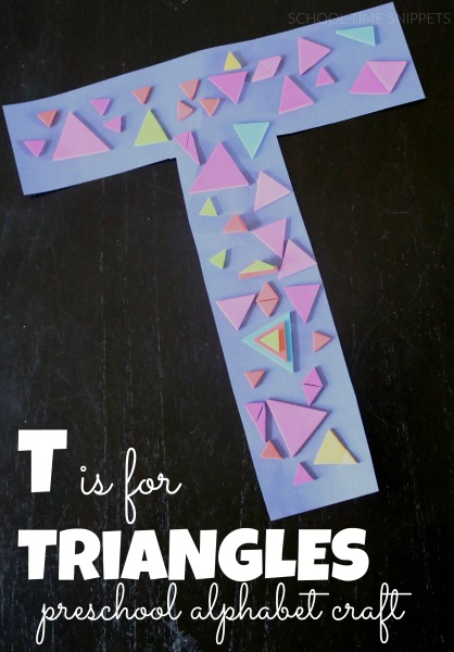 T is for Triangles Letter Craft | School Time Snippets