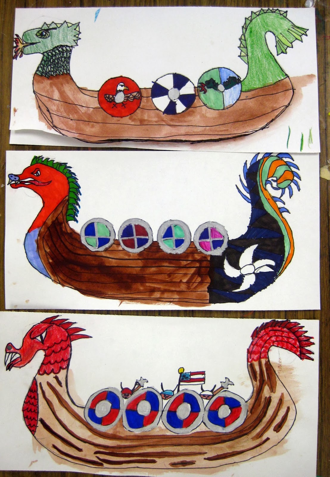 Cassie Stephens: In the Artroom: 4th Grade Viking Ships