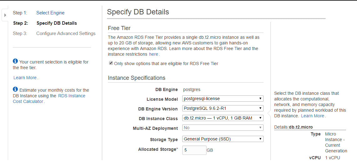 Creating a Postgres(RDS) on Amazon Web Services (AWS)