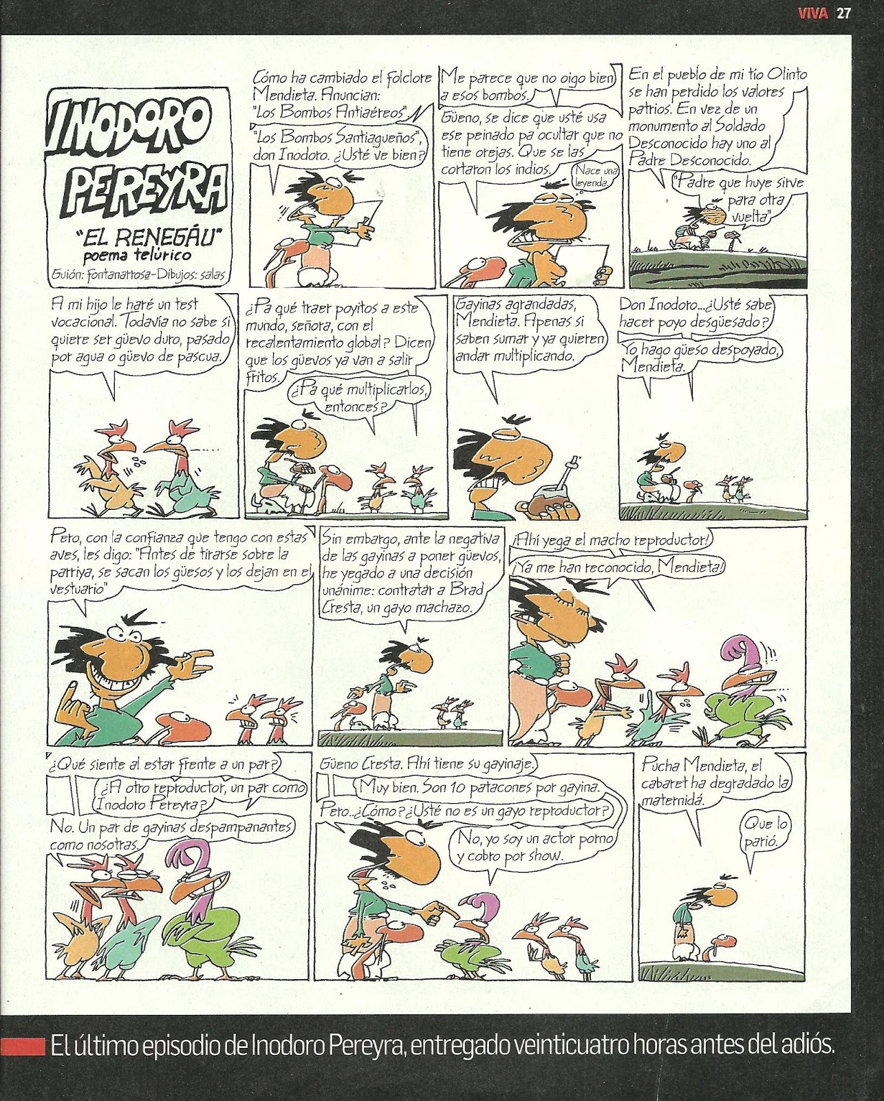 Don Patadon: Sábados de Fontanarrosa, hoy: Inodoro Pereyra, la historia ...