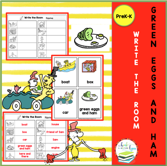 GREEN EGGS AND HAM WRITE THE ROOM ~ Book Units by Lynn