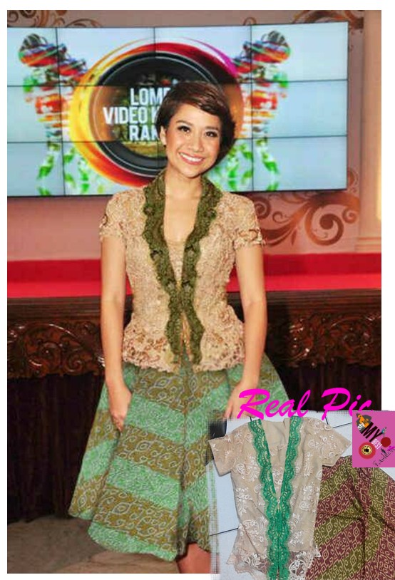 Set Kebaya BCL@95rb Bahan Brukat Prancis Lapis Furing ,Blkg Karet +Rok ...