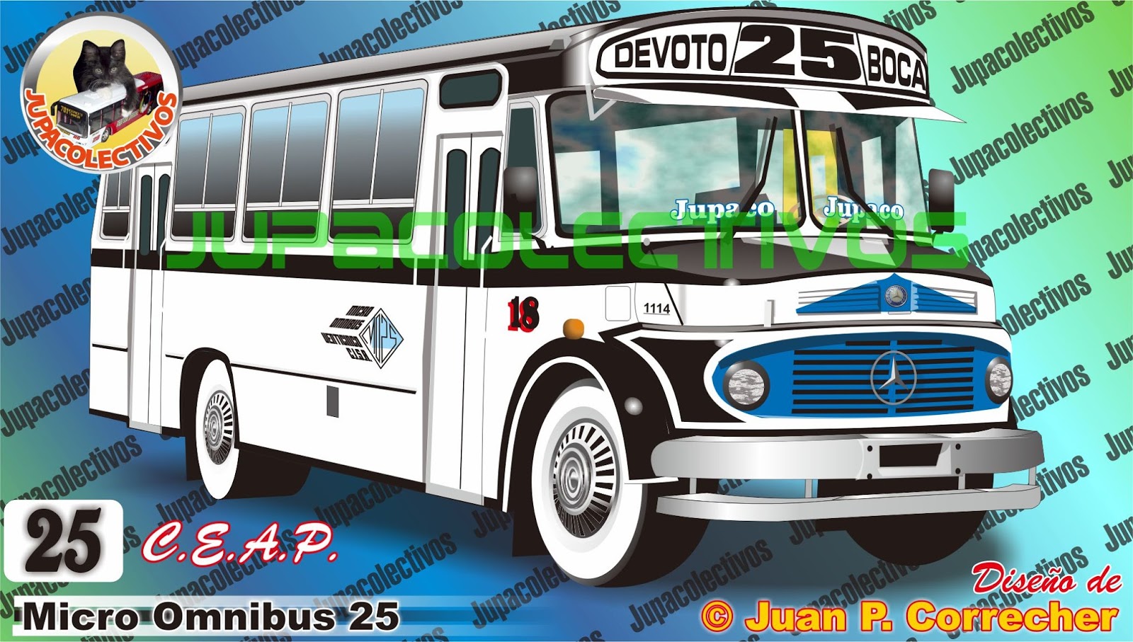 Dibujos: Mercedes Benz LO1114 - Lineas Nacionales (Linea 25 a 38)