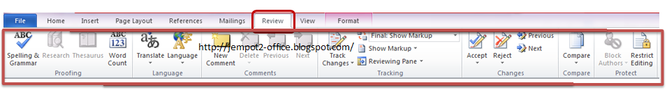 Menu Ribbon pada MS Word 2007+ - Multi Contents for all