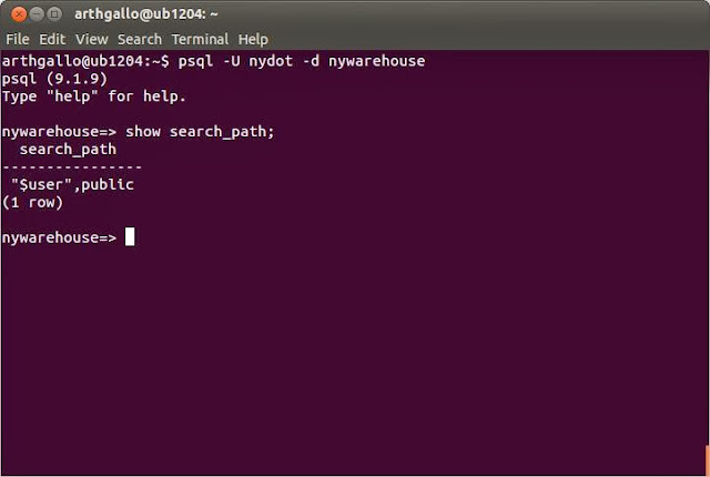 Manual Zone: Setting the schema search path in psql using command line options