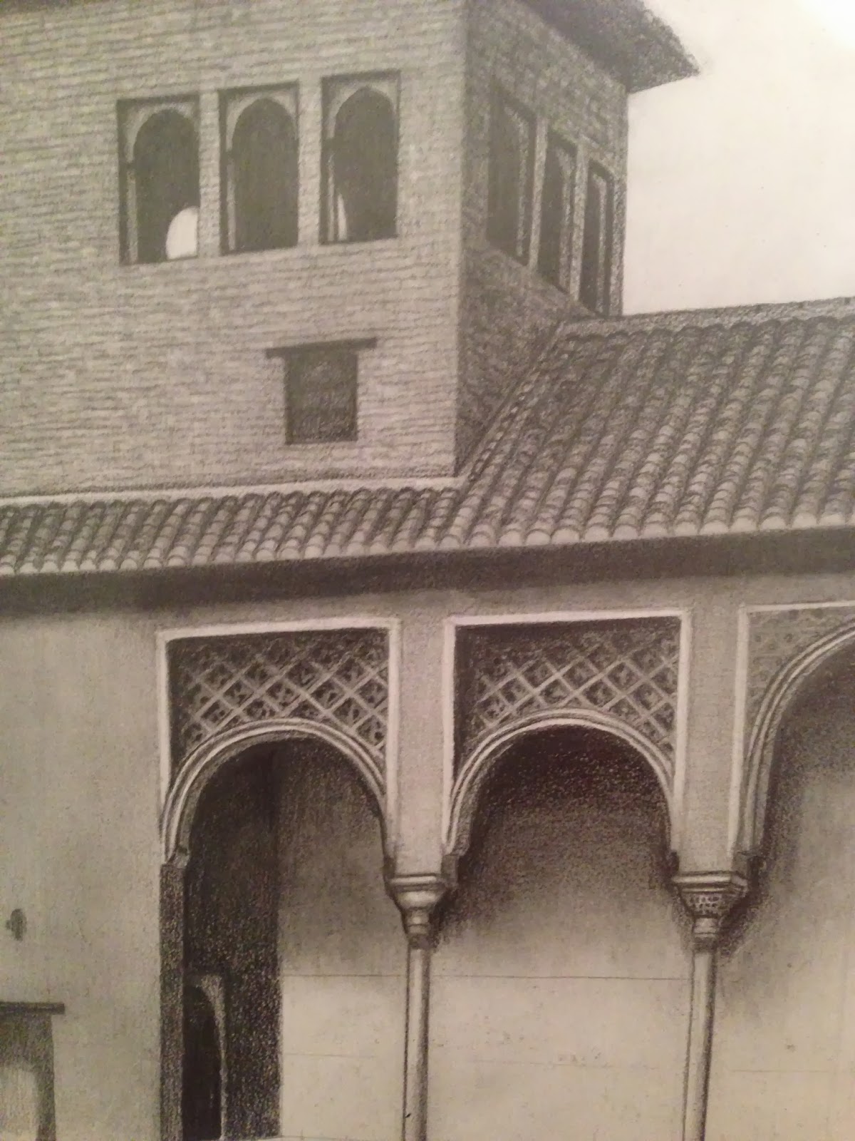 Alhambra Palace - pencil drawing - Dreams of an Architect