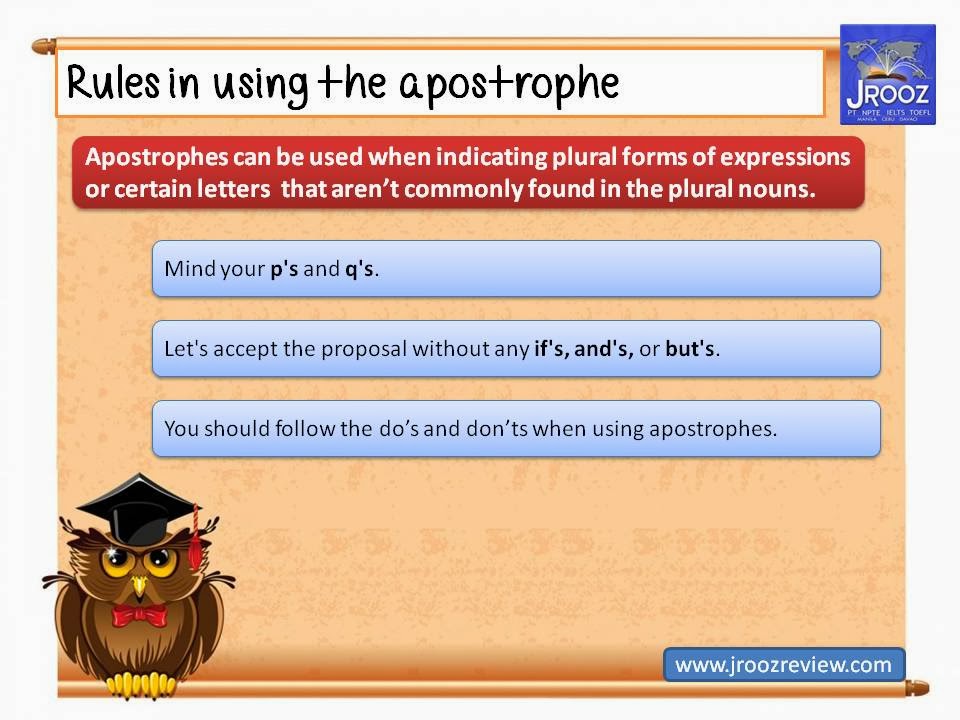 Rules in Using the Apostrophe - Learn English with Pictures