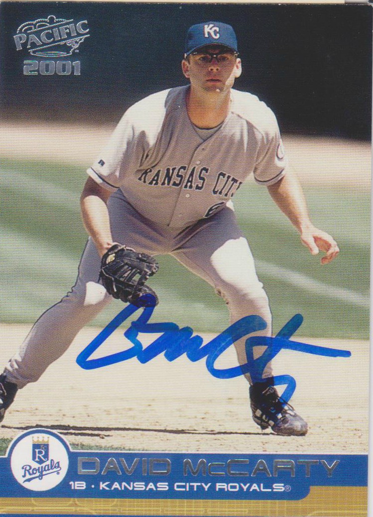 Autographed Cards: 2001 Pacific, David McCarty