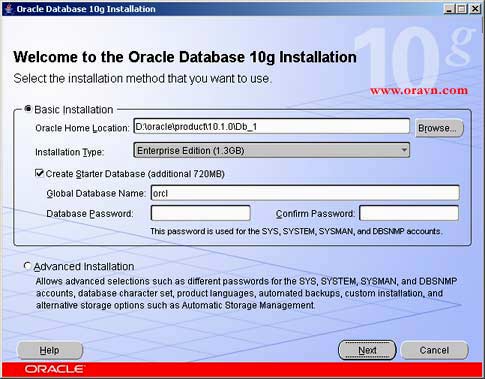Hướng dẫn cài Oracle bằng hình ảnh