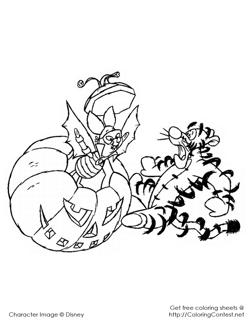 Disney Halloween Coloring Pages 1080p
