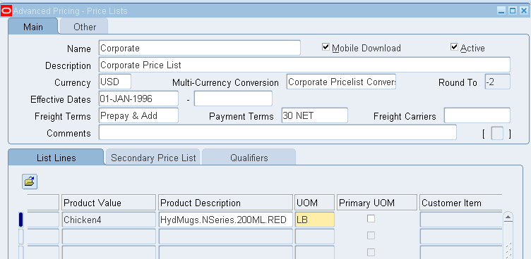 OraTutor Blog: Catch Weight Functionality