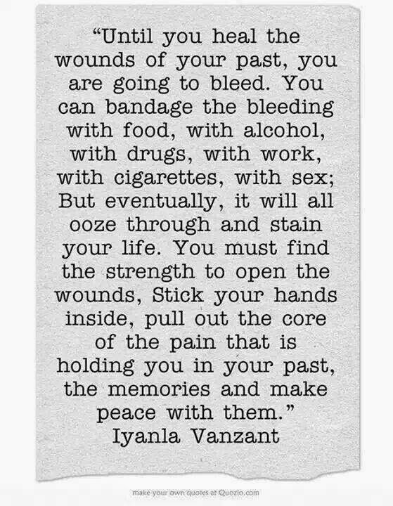 UNTIL YOU HEAL THE WOUNDS OF YOUR PAST YOU ARE GOING TO BLEED - Quotes