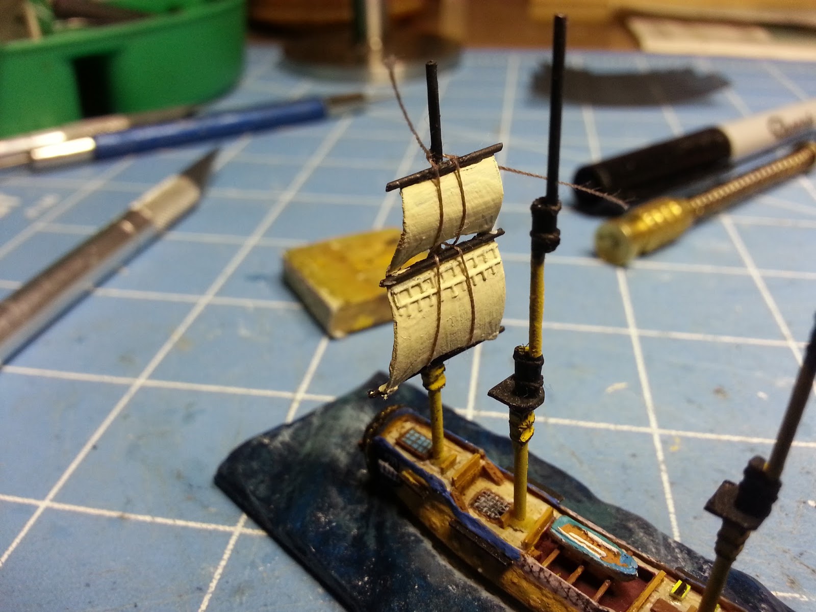 A Miniatures Hobby Room: Making Sails for Wargaming Ship Models
