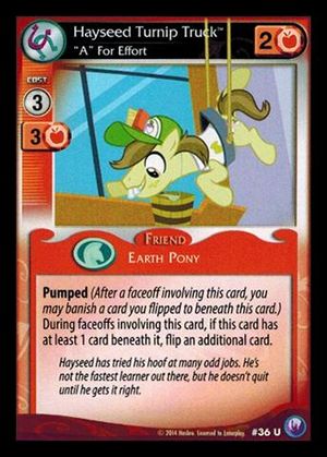 MLP Hayseed Turnip Truck, "a" For Effort CCG Cards | MLP Merch
