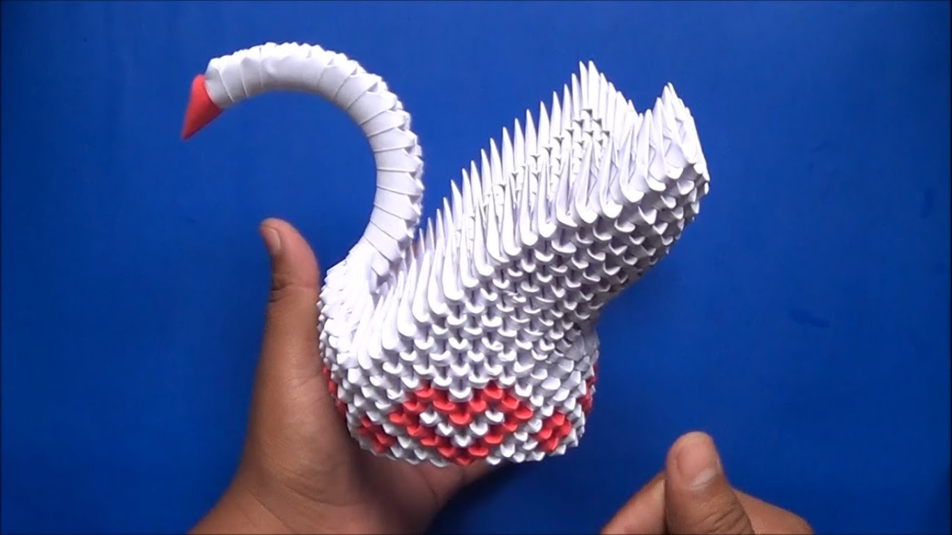 Origami 3D de cisne