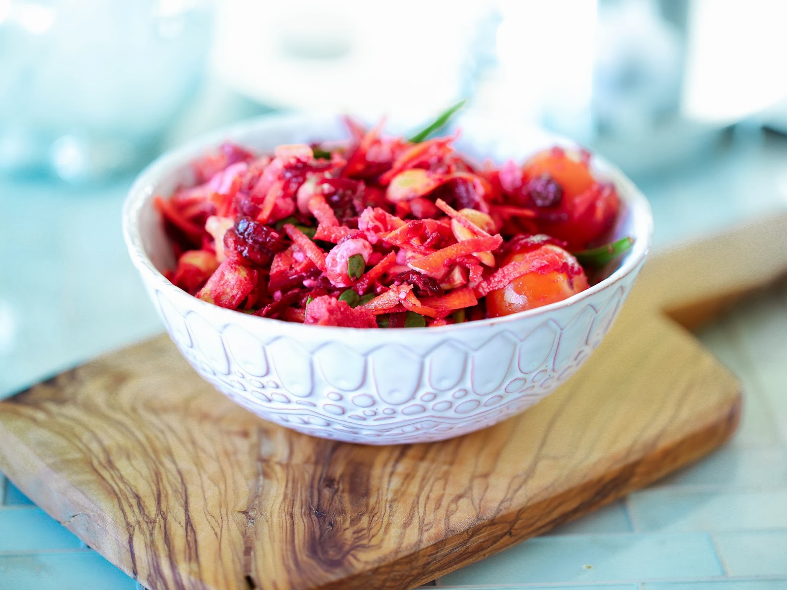 Laucole: Shredded Beet with Cashew and Tahini Salad