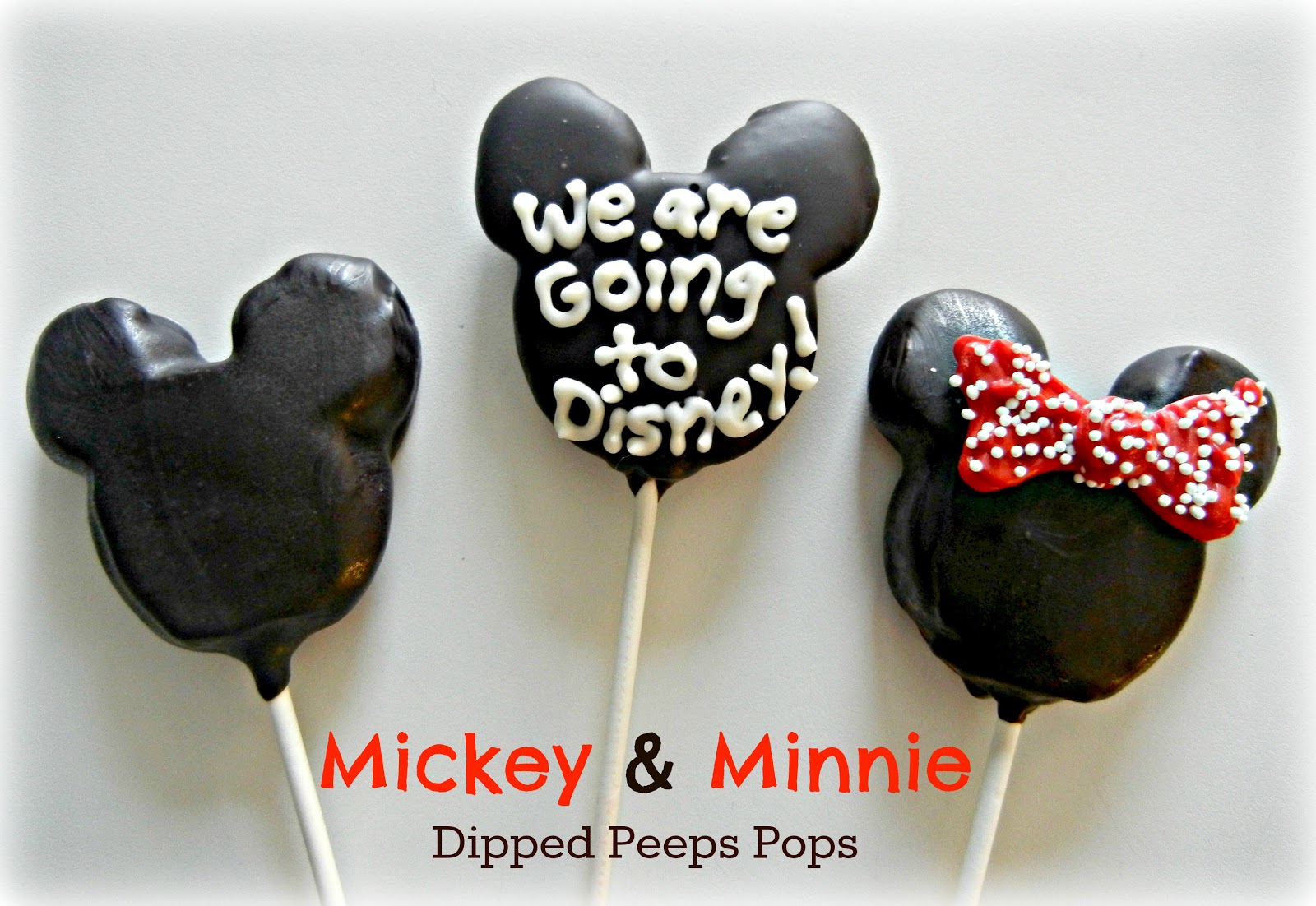 Sugar Swings! Serve Some: mickey and minnie dipped peeps pops....!